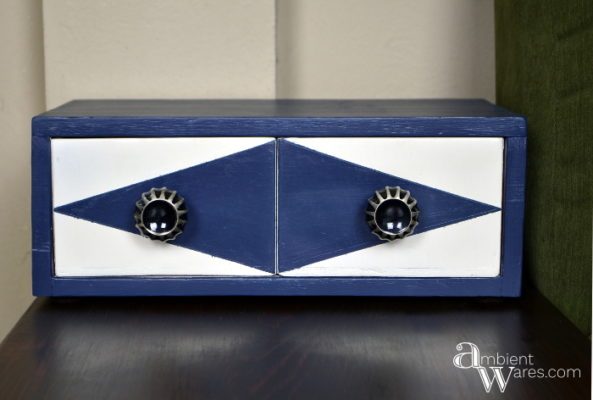 Small Wooden Box Makeover with a Retro Design