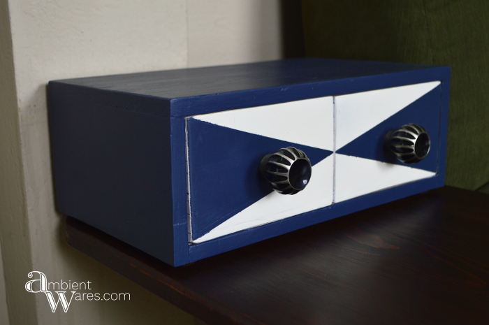 Small Wooden Box Makeover with a Retro Design