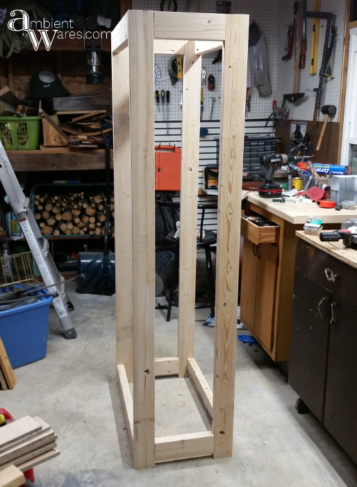 DIY Shelving Unit using 2x4s and Pallet Wood